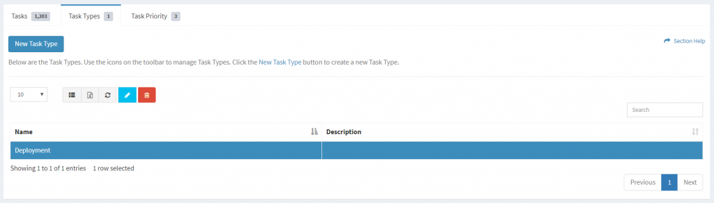 Delete Task Type – ReadyWorks User Guide