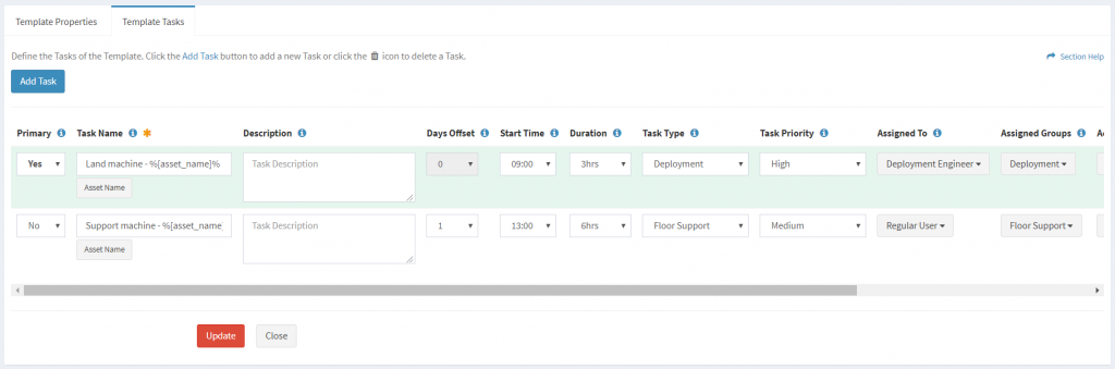 View Task Chain Template – ReadyWorks User Guide