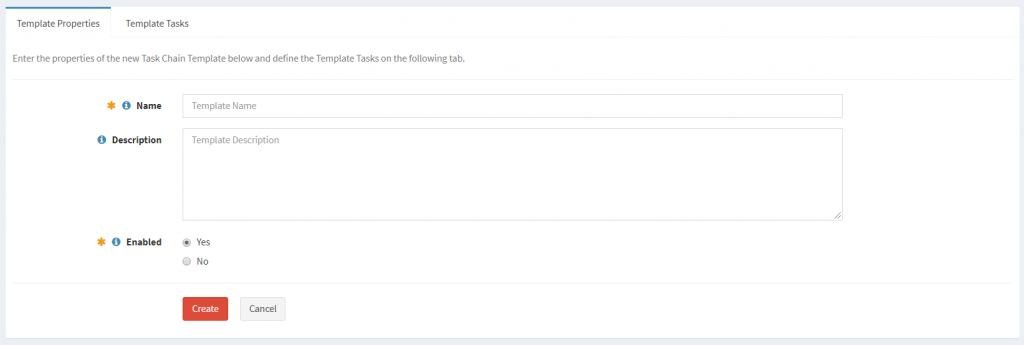 New Task Chain Template – ReadyWorks User Guide