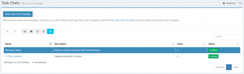 Copy Task Chain Template – ReadyWorks User Guide