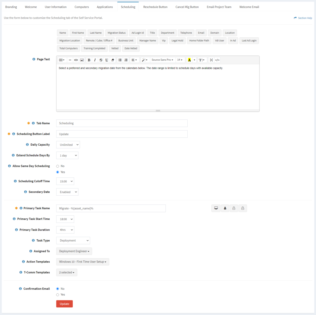 Scheduling – ReadyWorks User Guide