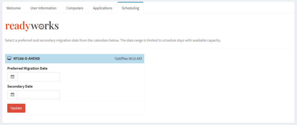 Scheduling – ReadyWorks User Guide