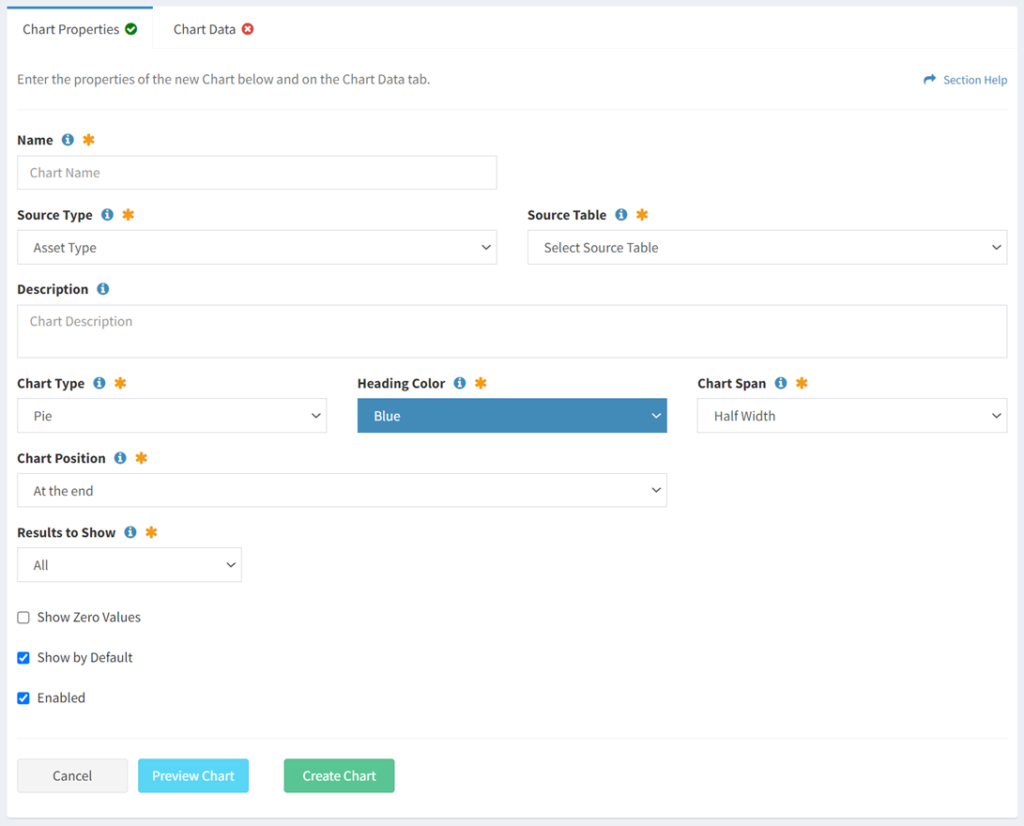 New Chart – ReadyWorks User Guide