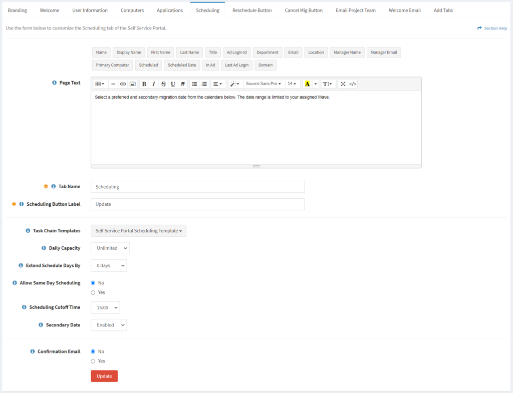Scheduling – ReadyWorks User Guide