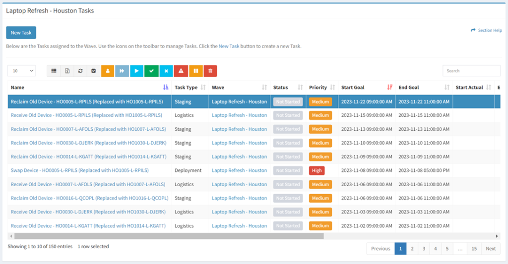 Wave Tasks – ReadyWorks User Guide