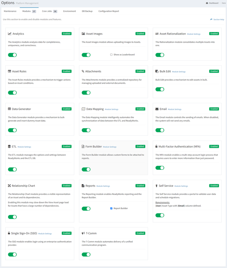 Modules – ReadyWorks User Guide