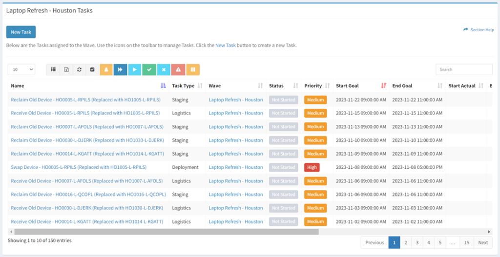 Wave Tasks – ReadyWorks User Guide