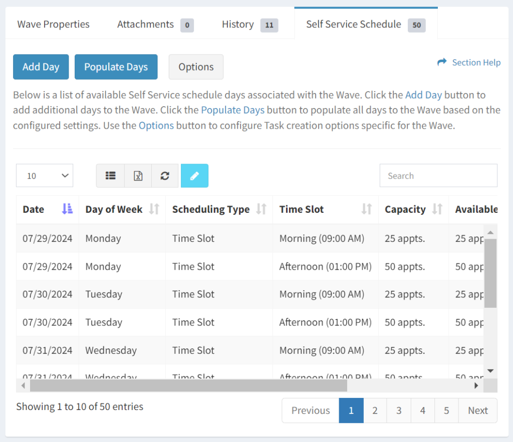 Self Service Schedule – ReadyWorks User Guide