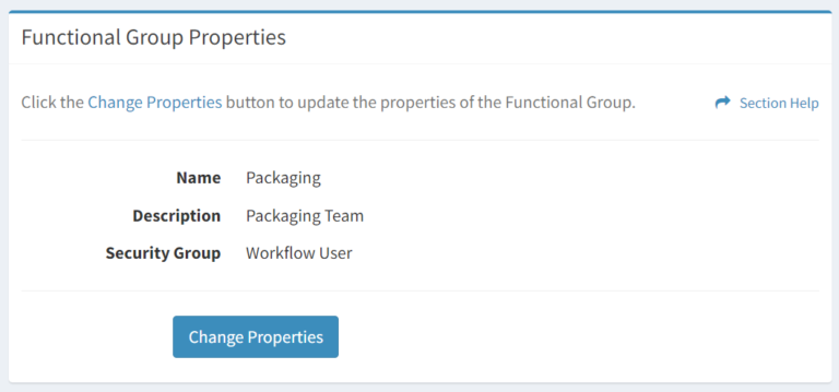 Functional Group Properties – ReadyWorks User Guide