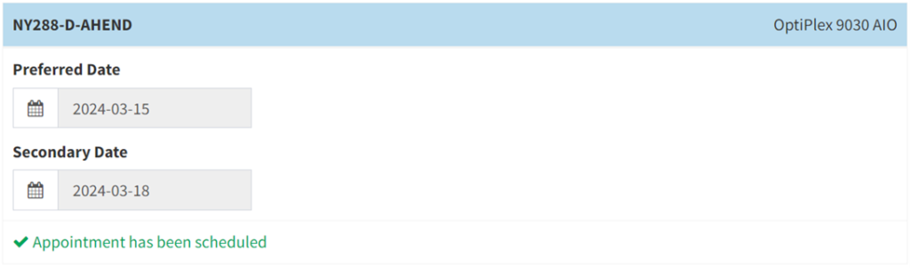 Reschedule Button – ReadyWorks User Guide