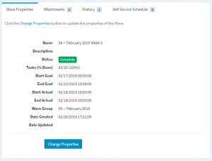 Wave Properties – ReadyWorks User Guide
