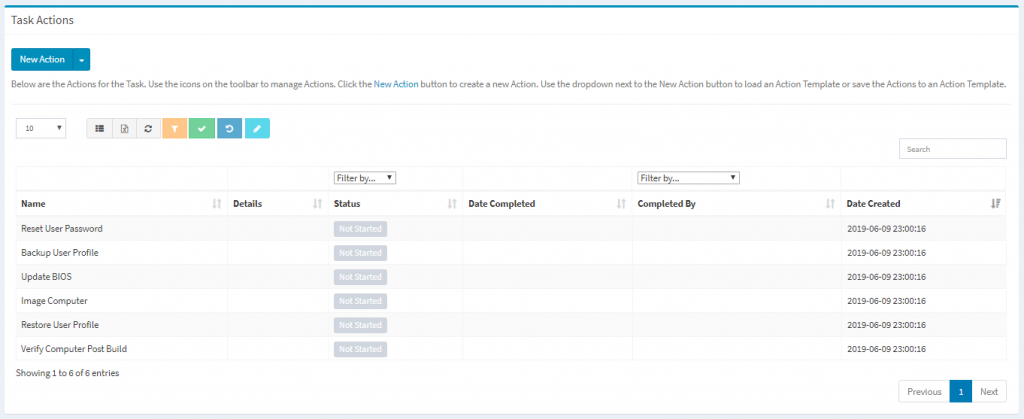 Task Actions – ReadyWorks User Guide