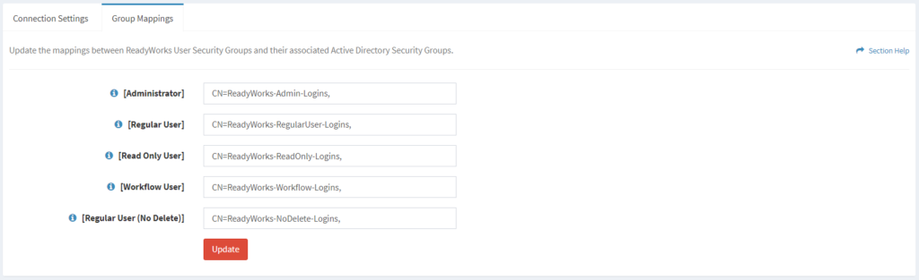 Group Mappings – ReadyWorks User Guide