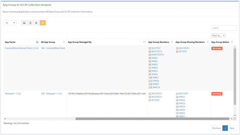 App Group to SCCM Collection Analysis – ReadyWorks User Guide