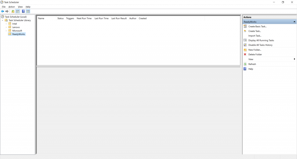 Task Scheduler – ReadyWorks User Guide