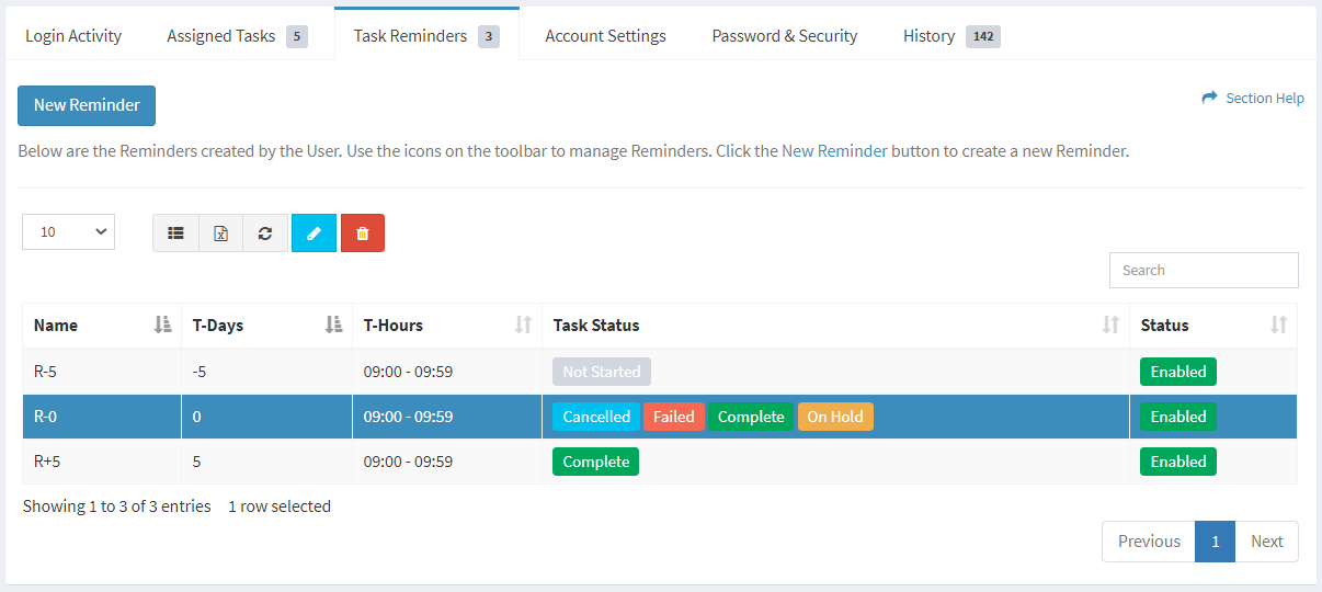 Task Reminders – ReadyWorks User Guide