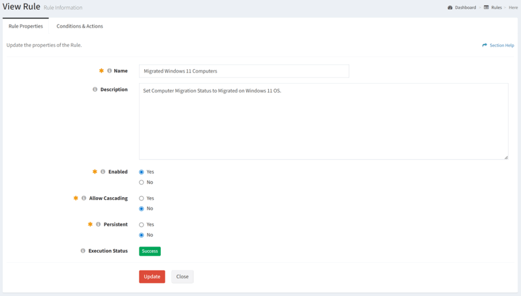 Rule Properties – ReadyWorks User Guide