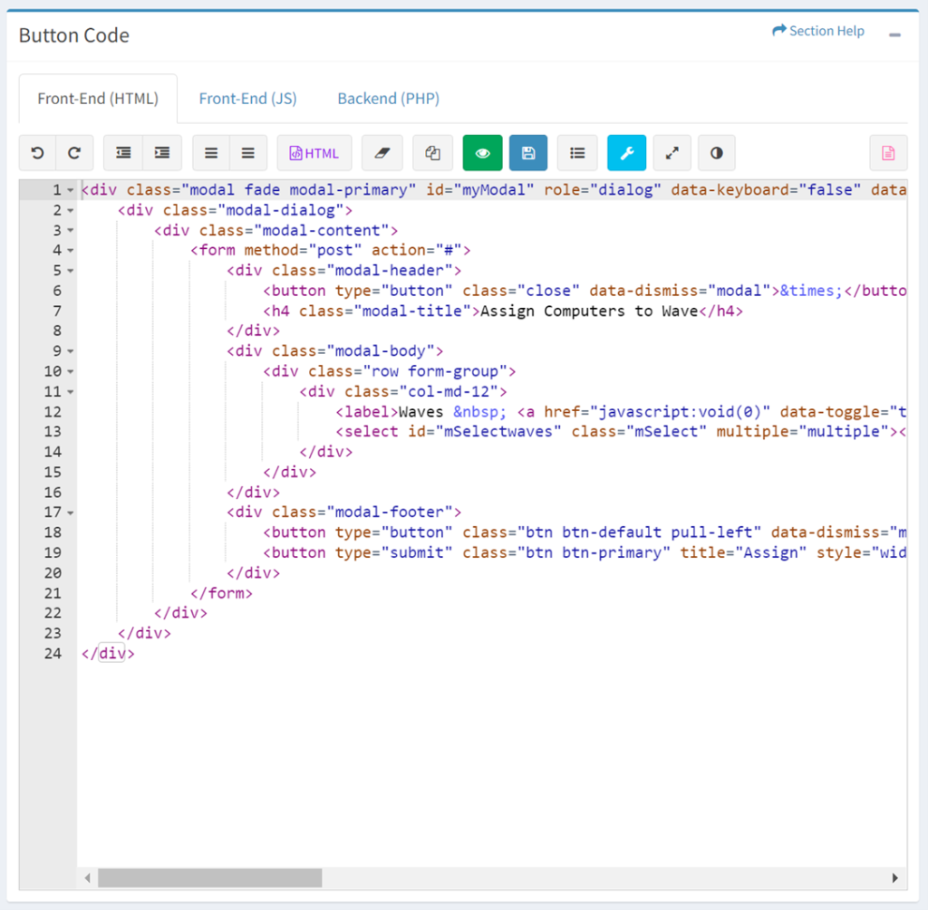 Edit Action Button – ReadyWorks User Guide