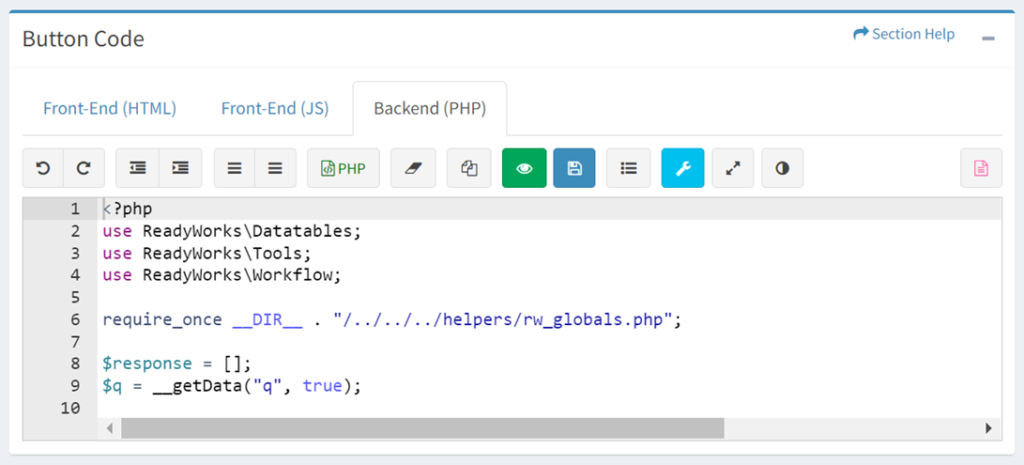 Edit Action Button – ReadyWorks User Guide