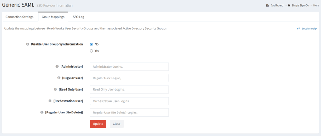 Generic Group Mappings – ReadyWorks User Guide