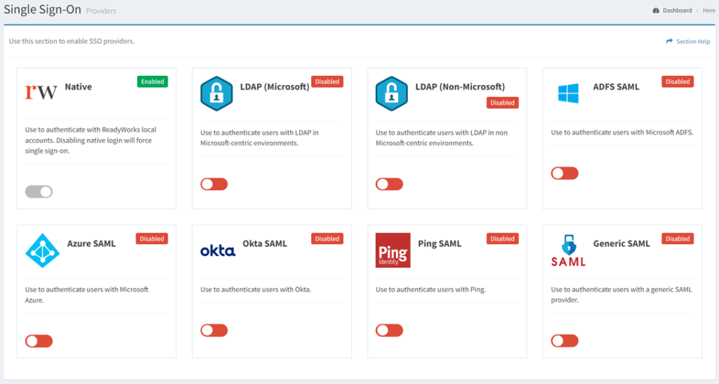 Single Sign-On – ReadyWorks User Guide