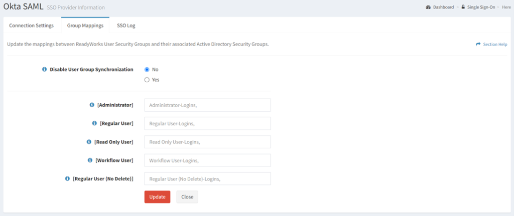 Okta Group Mappings – ReadyWorks User Guide