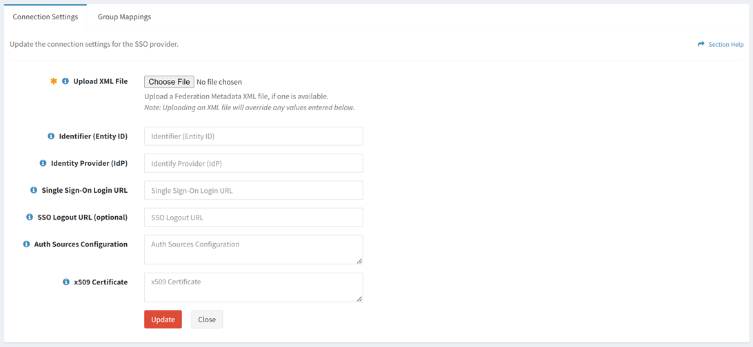 Generic Connection Settings – ReadyWorks User Guide