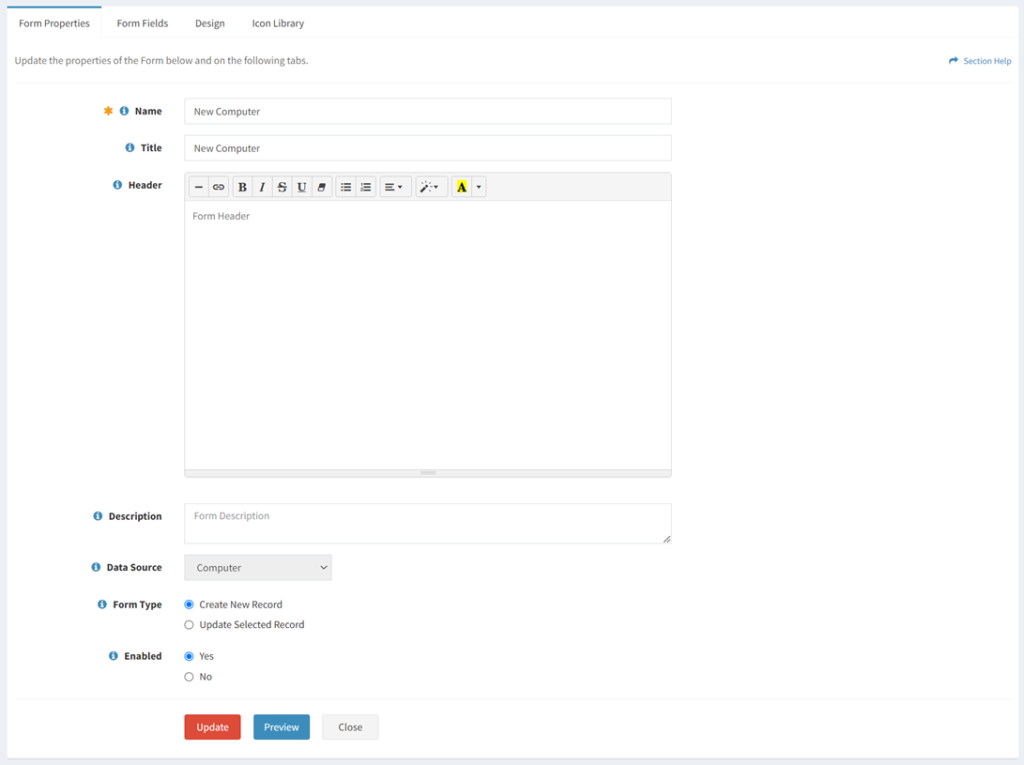 Edit Form – ReadyWorks User Guide